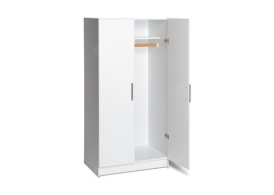 Environment - Friendly Apartment Furniture Sets / Hotel Room Wardrobe Cabinets White Lacquer Highly Endurable