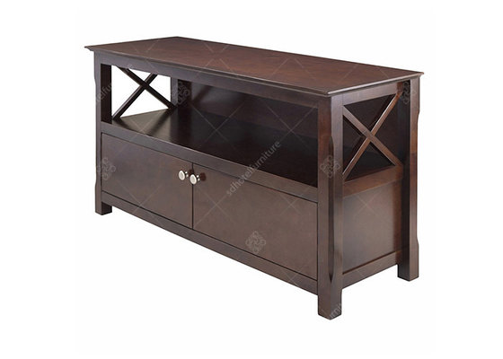 Venge Style Tv Stand Cabinet 2 Doors , White / Venge Bedroom Tv Stand 44 X 15.9 X 24 Inches