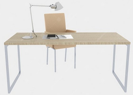 Contemporary Writing Desk  Stainless Steel Frame , Modern Style Writing Desk Furniture