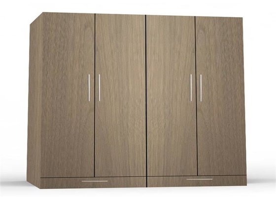 Solid Wood Durable Hotel Room Wardrobe Environment - Friendly Natural Wood Color