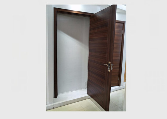 India Style Wooden Bedroom Door , Solid Ash Frame Apartment Wooden Internal Doors
