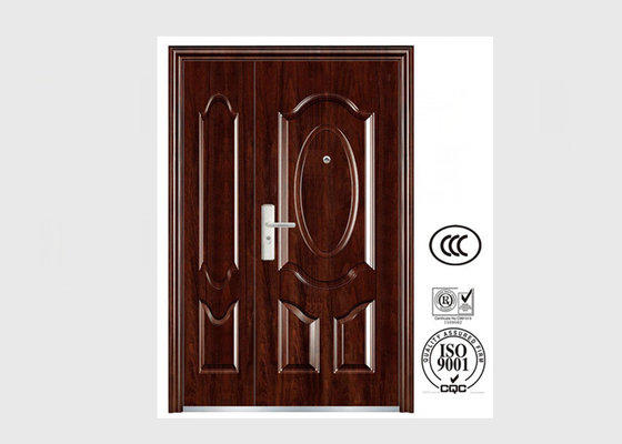 India Style Wooden Bedroom Door , Solid Ash Frame Apartment Wooden Internal Doors