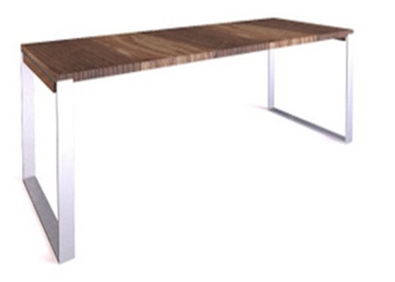 Modern White Table Desk Wood Veneer Top , Commercial White Writing Desk With Drawers