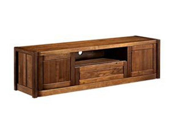 Commercial Apartment Furniture Sets Solid Wood TV Stand , Classical Style Tv Media Stands High Grade