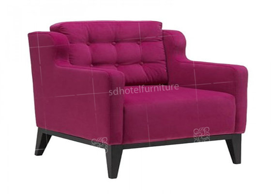 Red Hotel Upholstered Accent Chairs , Small Chaise Lounge Chairs For Bedroom