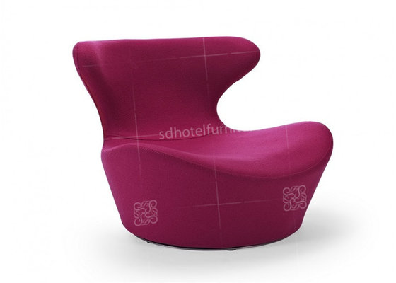 Red Hotel Upholstered Accent Chairs , Small Chaise Lounge Chairs For Bedroom