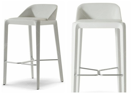 European Style Commercial Bar Furniture Metal Counter Stools With Stainless Steel Leg