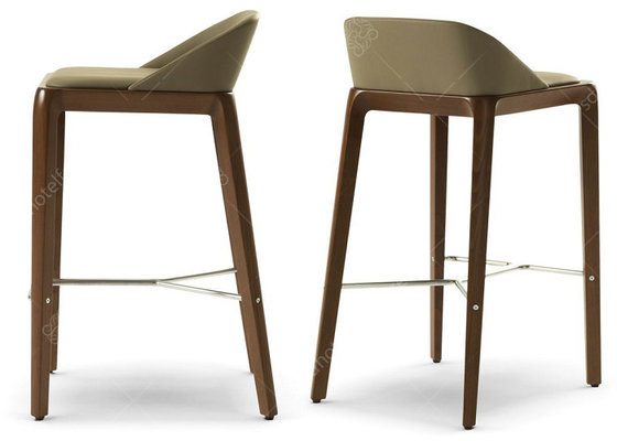 European Style Commercial Bar Furniture Metal Counter Stools With Stainless Steel Leg
