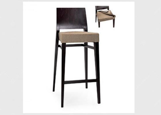 Comfortable High Oak Bar Stools Color Optional , Commercial Restaurant Bar Furniture