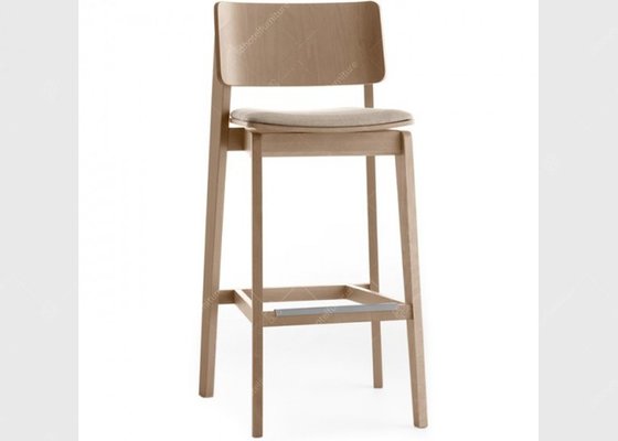 Comfortable High Oak Bar Stools Color Optional , Commercial Restaurant Bar Furniture