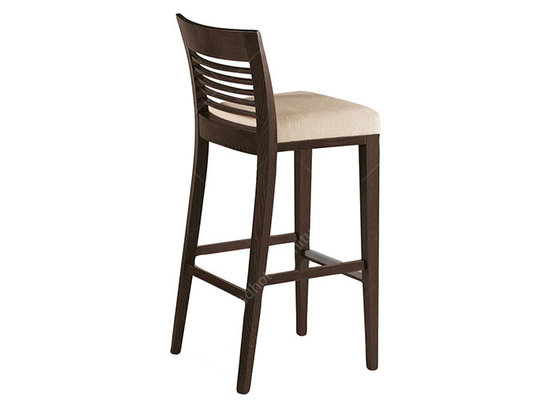 Modern Solid Wood Commercial Bar Furniture Bar Stools With Back 480 * 520 * 1100mm
