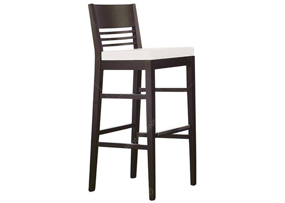 Modern Solid Wood Commercial Bar Furniture Bar Stools With Back 480 * 520 * 1100mm