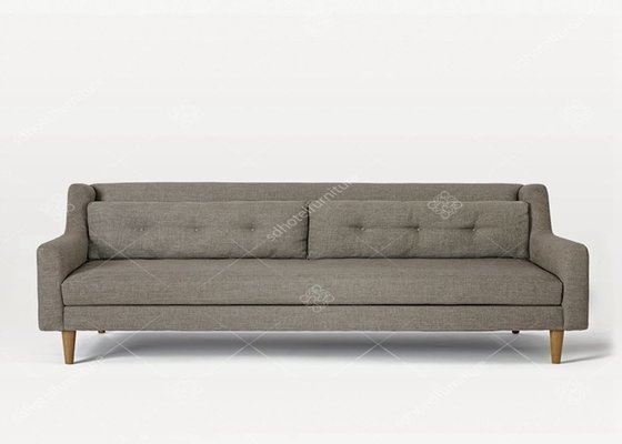 High Density Foam Furniture Sofa Set , Lounge Small U Shaped Sectional Simple Style
