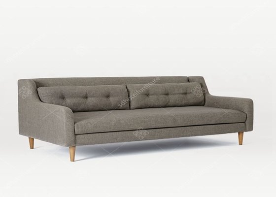 High Density Foam Furniture Sofa Set , Lounge Small U Shaped Sectional Simple Style