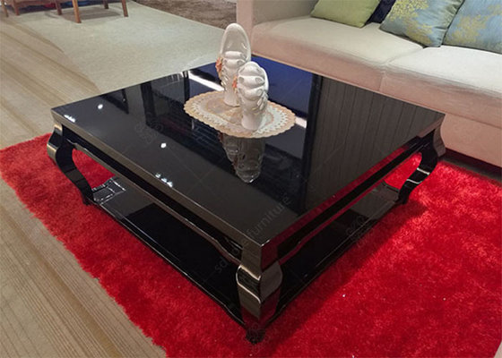 Living Room Square Low Hotel Coffee Table Wooden High Grade 1000 * 1000 * 450mm