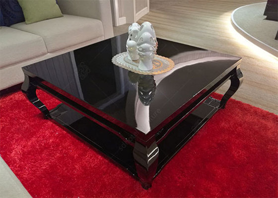 Living Room Square Low Hotel Coffee Table Wooden High Grade 1000 * 1000 * 450mm