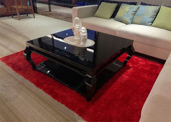 Living Room Square Low Hotel Coffee Table Wooden High Grade 1000 * 1000 * 450mm