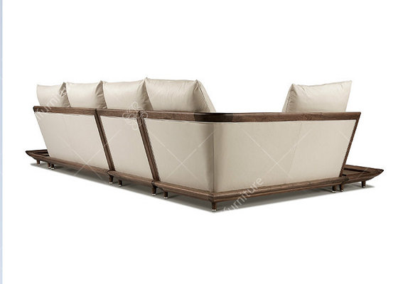 Comfortable Corner Living Room Sofa Set Classic Fabirc L Shaped High Grade
