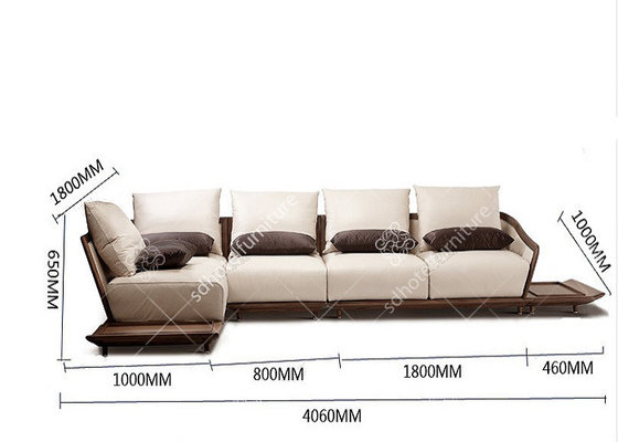 Comfortable Corner Living Room Sofa Set Classic Fabirc L Shaped High Grade