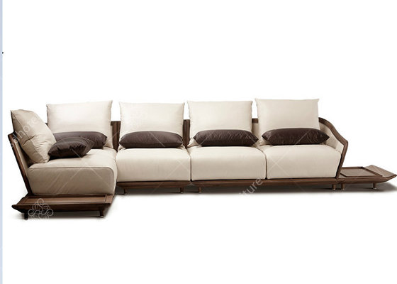Comfortable Corner Living Room Sofa Set Classic Fabirc L Shaped High Grade