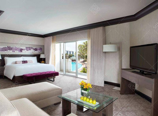American Hotel Bedroom Furniture Sets Plywood With Light Color Finish