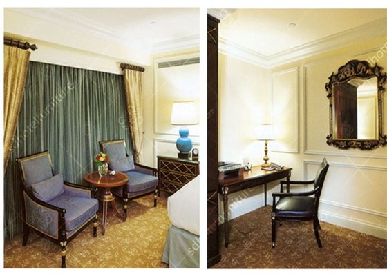 Saudi Arabia Style 5 Star Hotel Bedroom Furniture Sets in Dark Color