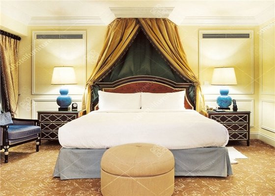 Saudi Arabia Style 5 Star Hotel Bedroom Furniture Sets in Dark Color