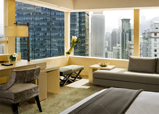High Level And Hotel Bedroom Furniture Sets With Sofa Grade A Plywood