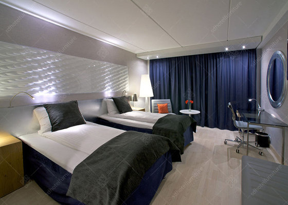 Melamine Finish Hotel Apartment Furniture Sets / Modern Bedroom Furniture