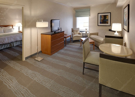 Melamine Finish Hotel Apartment Furniture Sets / Modern Bedroom Furniture