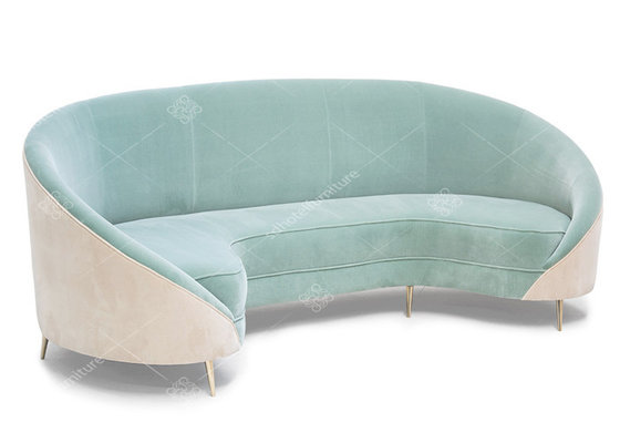 Public Areas Hotel Lobby Sofa with Stainless Steel Legs And Fabric Finishing