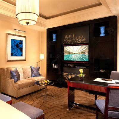 Modern 5 Star Luxury Hotel Bedroom Furniture Sets With Wood Veneer