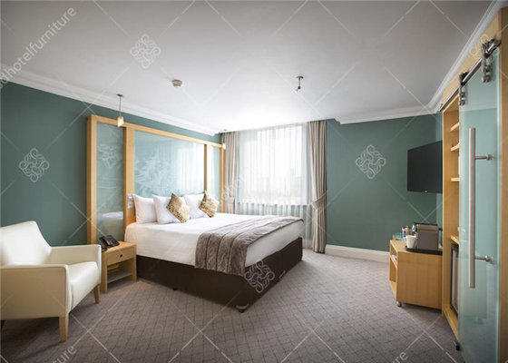 2018 New Design Hotel Bedroom Furniture Sets Upholstered with Fabric