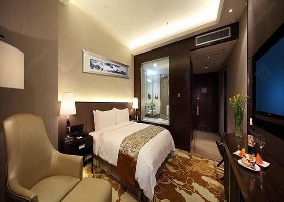 Fire-proof Luxury Hotel Bedroom Furniture With High Gloss Lacquer