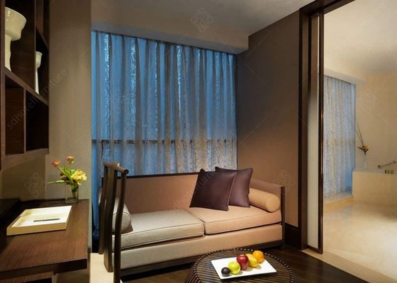 Standard Luxury Hotel Bedroom Furniture Tempered Glass in Clear , Grey , Black , White