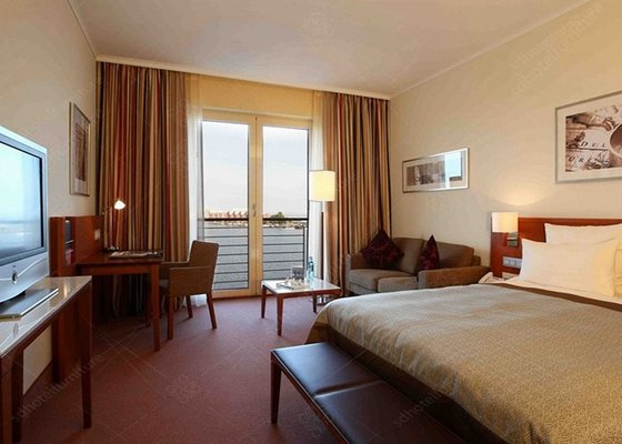 Luxury Classic Hotel Bedroom Furniture Sets High density foam With Fabric