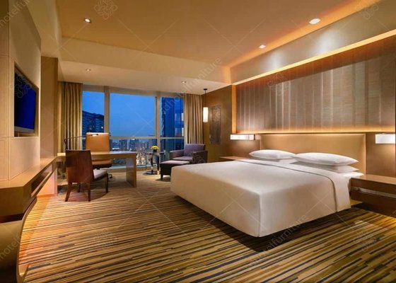 Fashionable 4 Star Hotel Wood Bedroom Furniture Sets Arabic Style