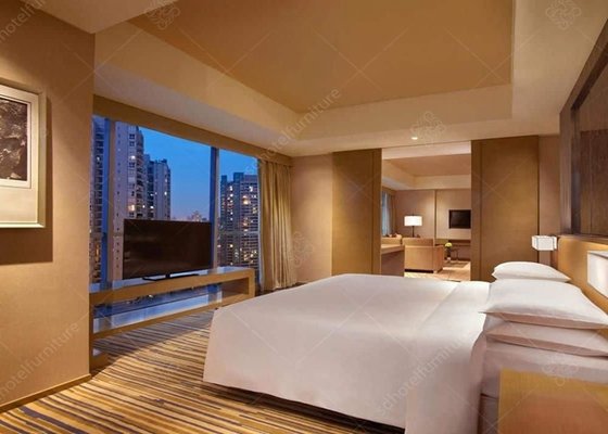Fashionable 4 Star Hotel Wood Bedroom Furniture Sets Arabic Style