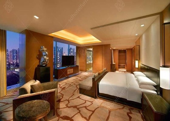 Fashionable 4 Star Hotel Wood Bedroom Furniture Sets Arabic Style