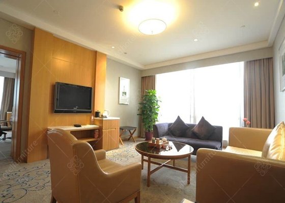 Commercial Wooden Panel Bedroom Furniture Set For 3 or 4 Star Hotel