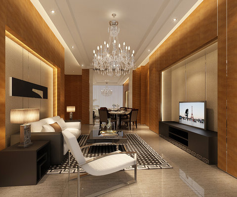 Luxury Apartment Furniture Sets / Wooden Hotel Style Bedroom Furniture