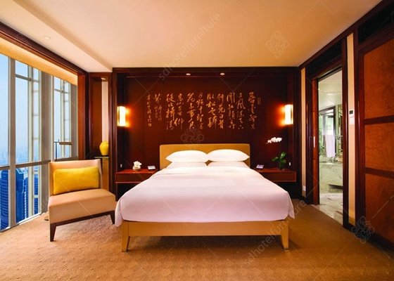 Simple Style Panel Apartment Bedroom Furniture Sets Solid Wood