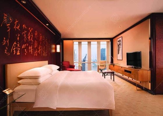 Simple Style Panel Apartment Bedroom Furniture Sets Solid Wood