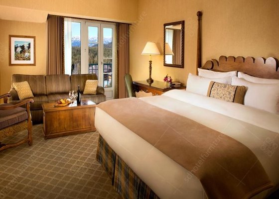 Elegant Luxury Hotel Bedroom Furniture Upholstered Fabric Custom-Made