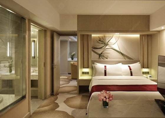 Modern Elegant Design Hotel Wooden Bedroom Furniture Set With Wooden Table