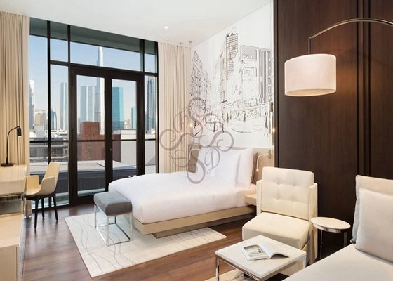 Customized Simple Style Wooden Hotel Room Furniture Bedroom Hotel Project