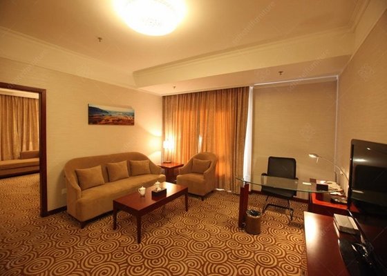 Modern Elegant Hotel Bedroom Furniture Sets With MDF / Solid Wood