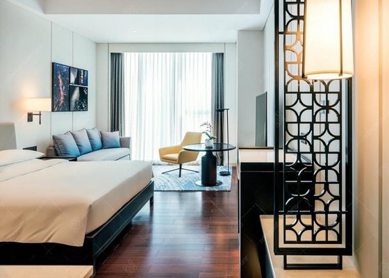 High End Four Star Hotel Bedroom Furniture Sets 1 Year Warranty