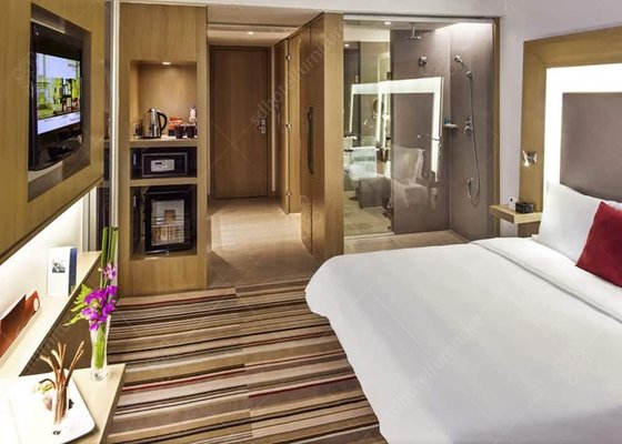 Customized Simple Korean Light Color Style Bedroom Set Hotel Furniture
