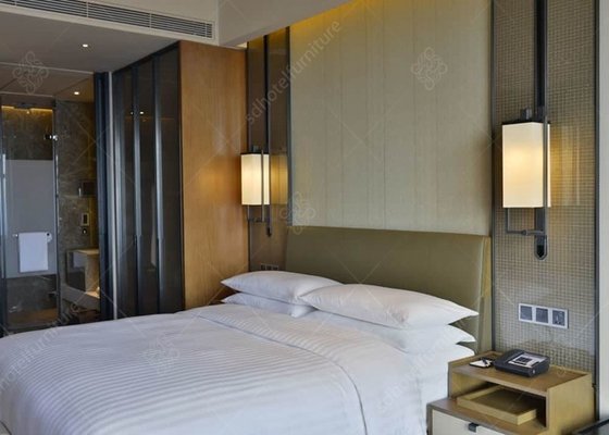 Durable Apartment Hotel Bedroom Furniture Sets with MDF Panel Economical